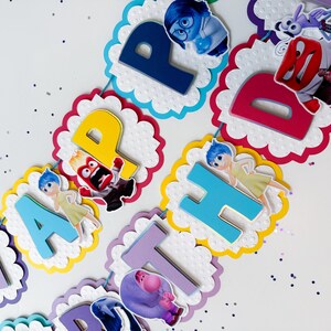 Inside Out Birthday Banner Inside Out Party Decorations Happy Birthday ...