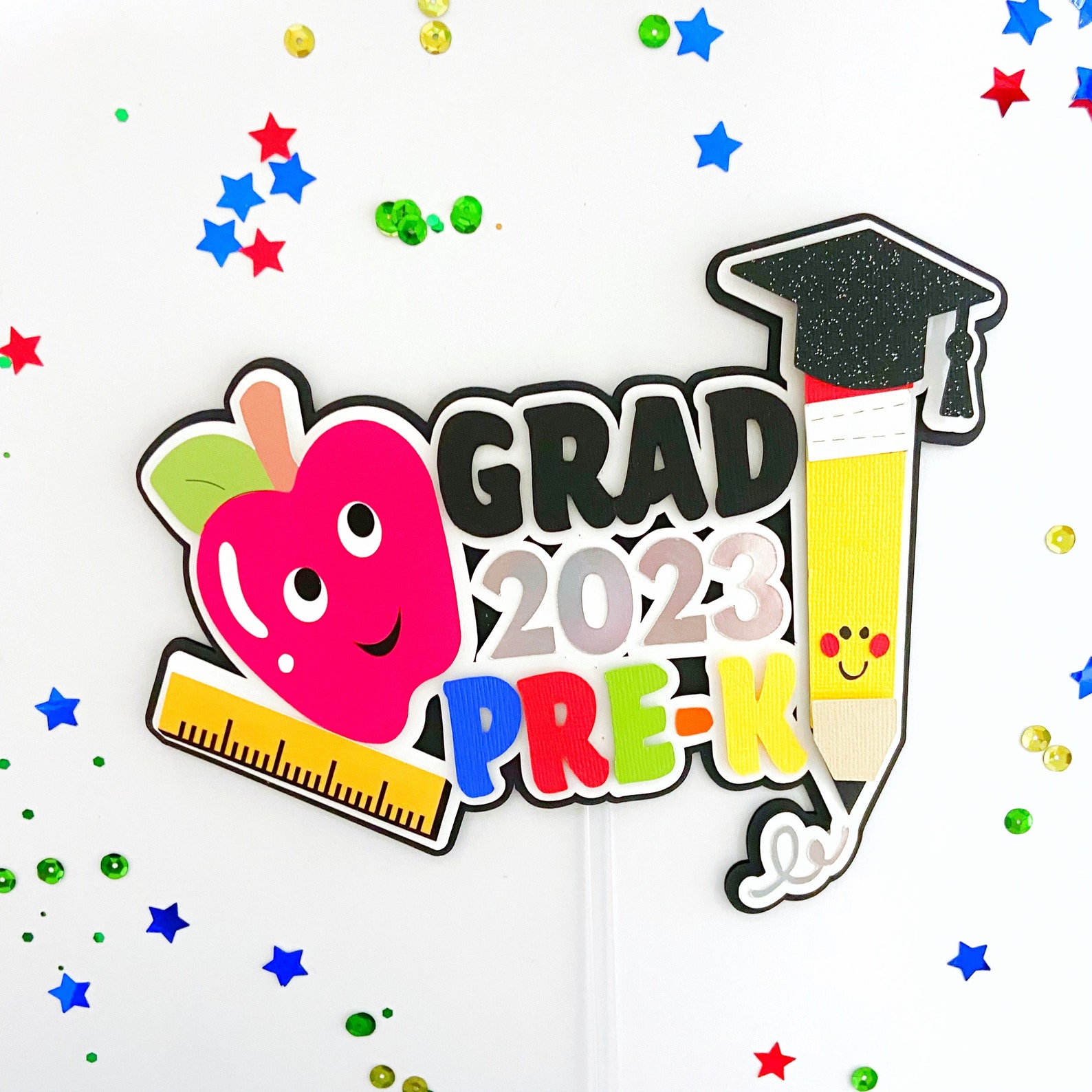 Kinder Graduation Cake Topper Kindergarten Graduation Theme Party ...