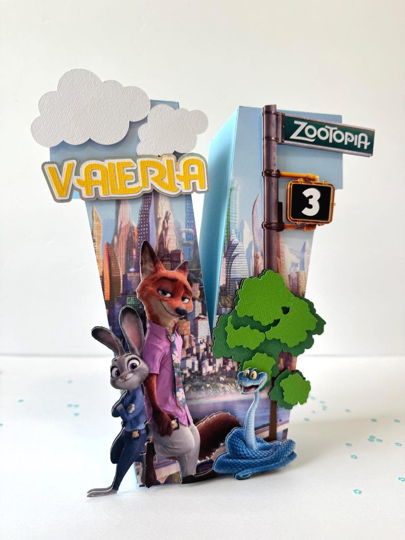 Zootopia 3D Letter, Zootopia 2 Theme Party Decorations - Etsy