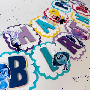 Inside Out Birthday Banner Inside Out Party Decorations Happy Birthday ...