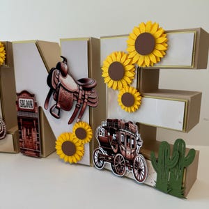 Western Cowgirl 3D Letter Cowgirl Party Decorations Western Cowgirl ...