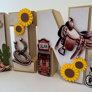 Western Cowgirl 3D Letter Cowgirl Party Decorations Western Cowgirl ...