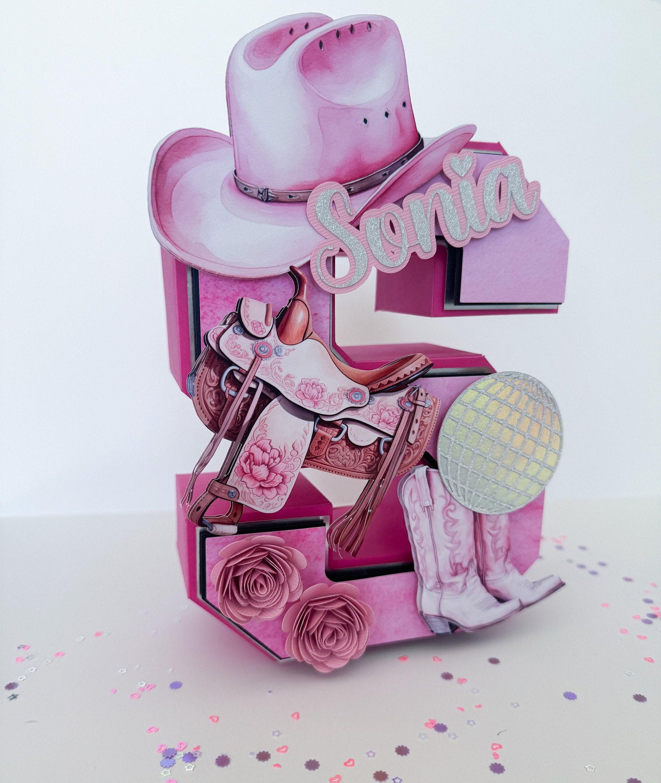 Disco Cowgirl 3D Letter Cowgirl Party Decorations Disco Bachelorette ...