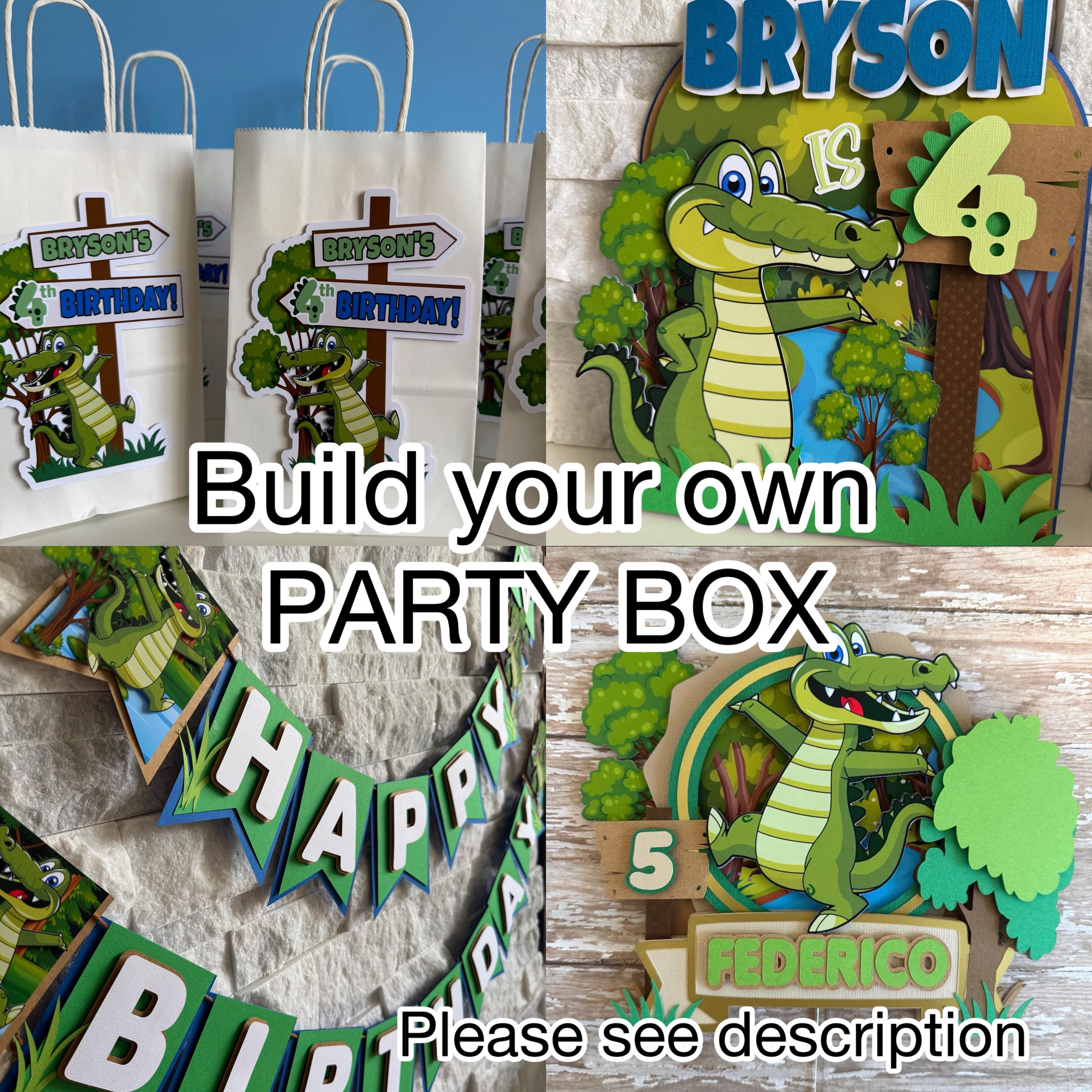 Alligator 3D Letter, Alligator Birthday Party Decorations, Alligator ...