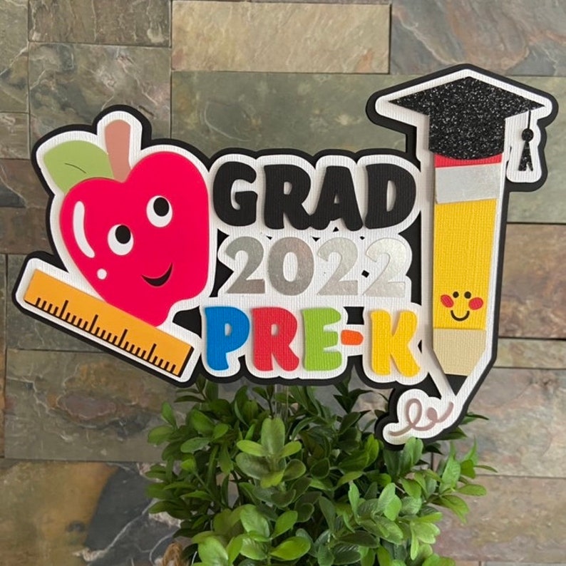 Pre Kindergarten Graduation Cake Topper Kindergarten - Etsy