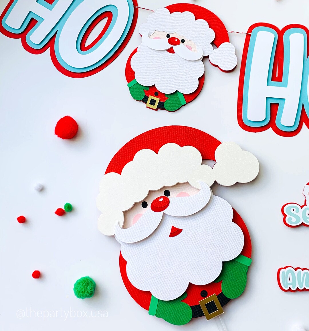 Santa Claus Cake Topper, Christmas Cake Topper, Christmas Party ...