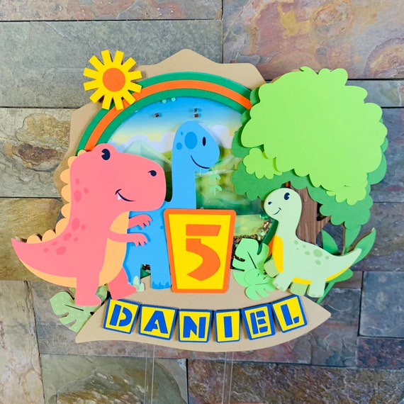 Dinosaurs Cake Topper, Dinosaurs Birthday Party Decorations, Dinosaur ...