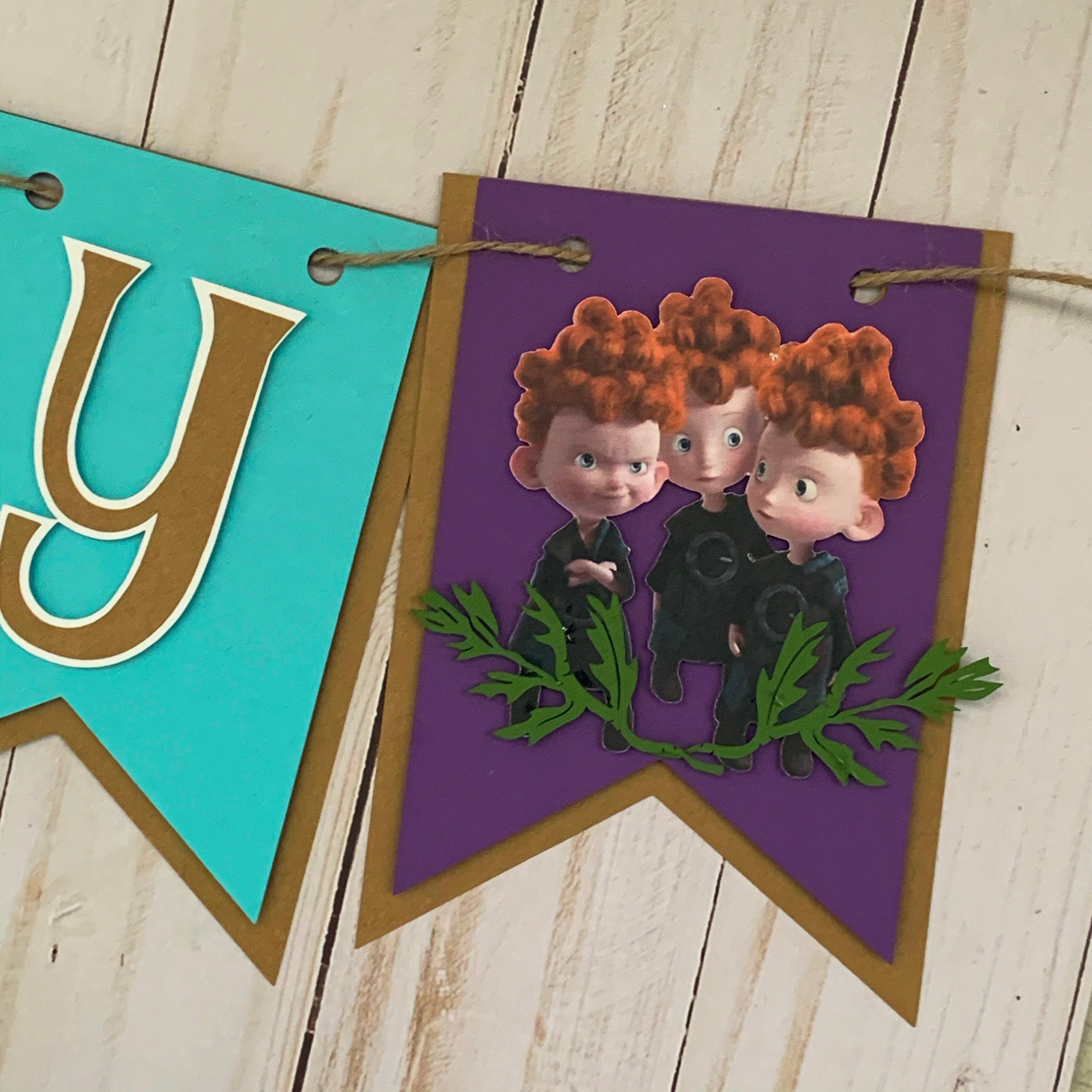 Brave Happy Birthday Banner Disney brave party decorations | Etsy