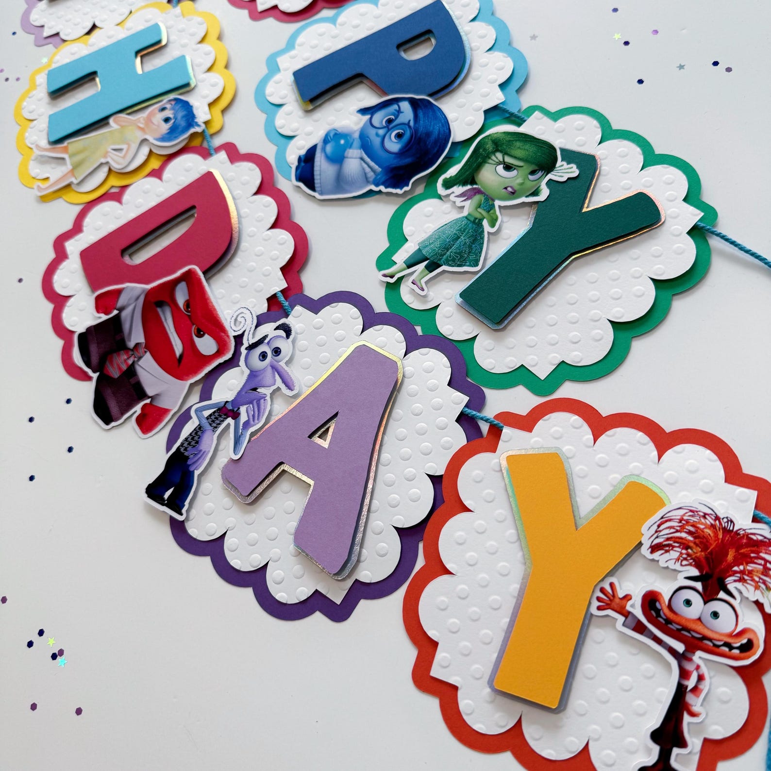 Inside Out Birthday Banner Inside Out Party Decorations Happy Birthday ...