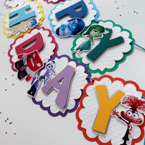 Inside Out Birthday Banner Inside Out Party Decorations Happy Birthday ...