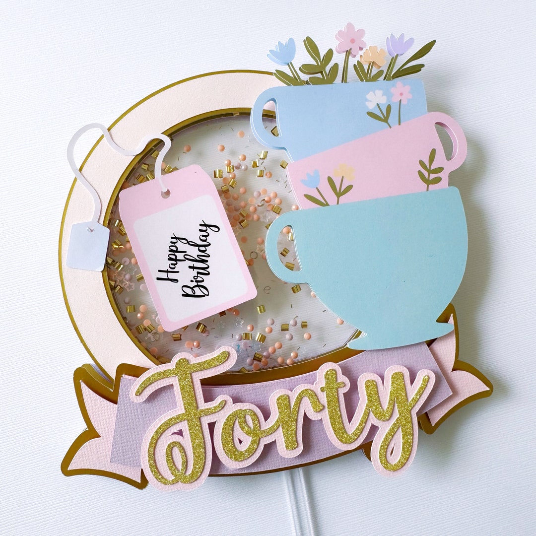 Tea Party Cake Topper Tea Birthday Party Decorations Tea Party Theme ...