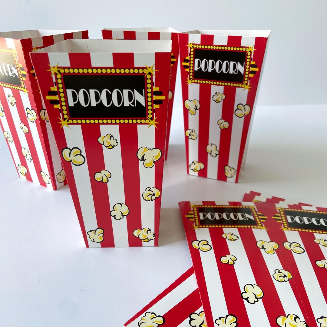 Movie Night Popcorn Boxes, Movie Theme Party Decorations, Popcorn Favor ...