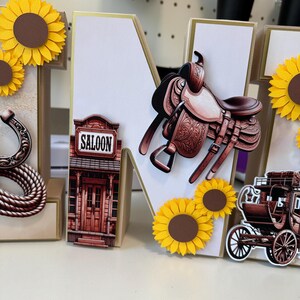 Western Cowgirl 3D Letter Cowgirl Party Decorations Western Cowgirl ...