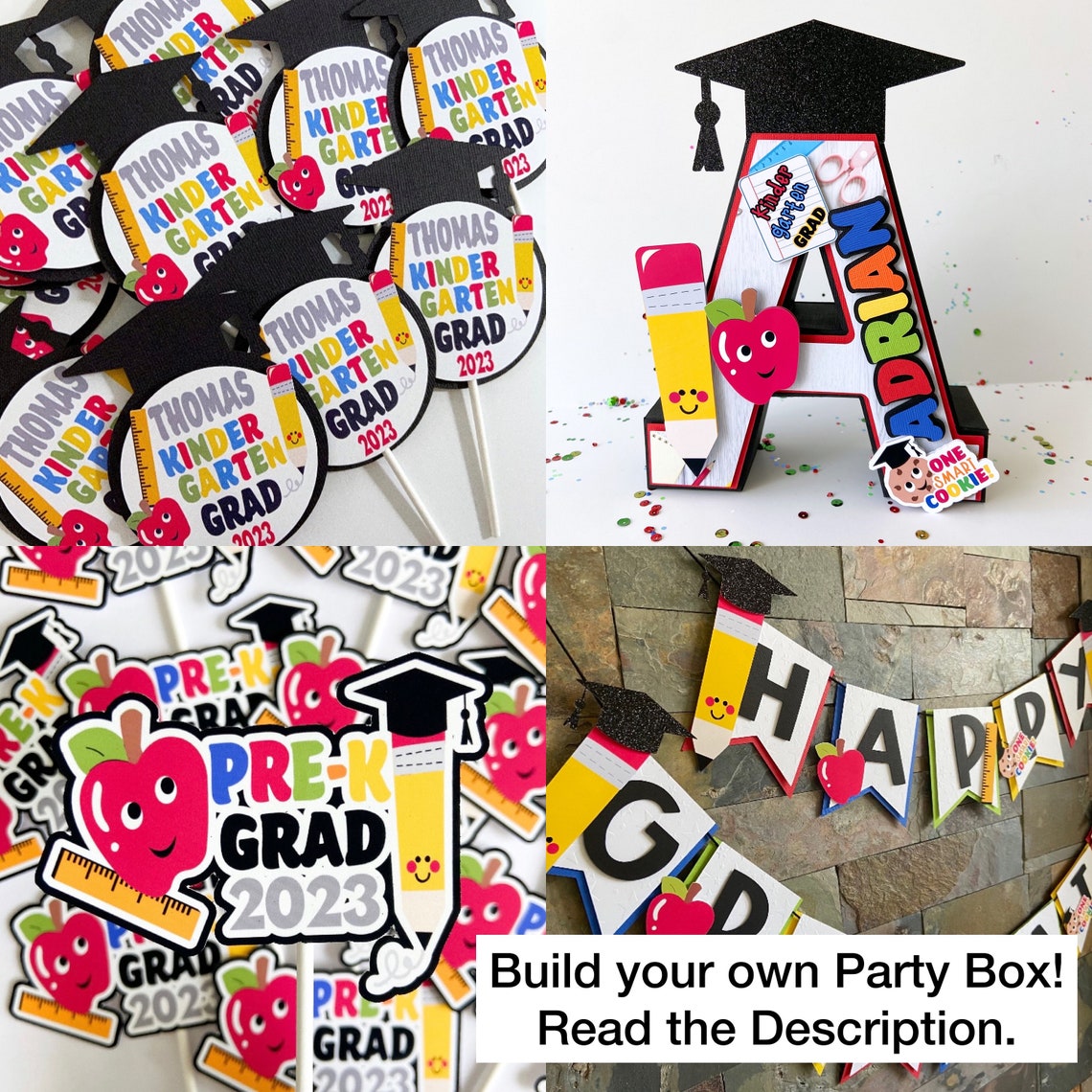 Kinder Graduation Cake Topper Kindergarten Graduation Theme Party ...