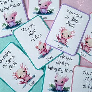 Axolotl Valentines Day Cards Axolotl Theme Valentines Classroom Cards ...