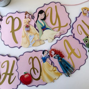 Disney Princesses Banner Princess Party Decorations Princess Theme ...