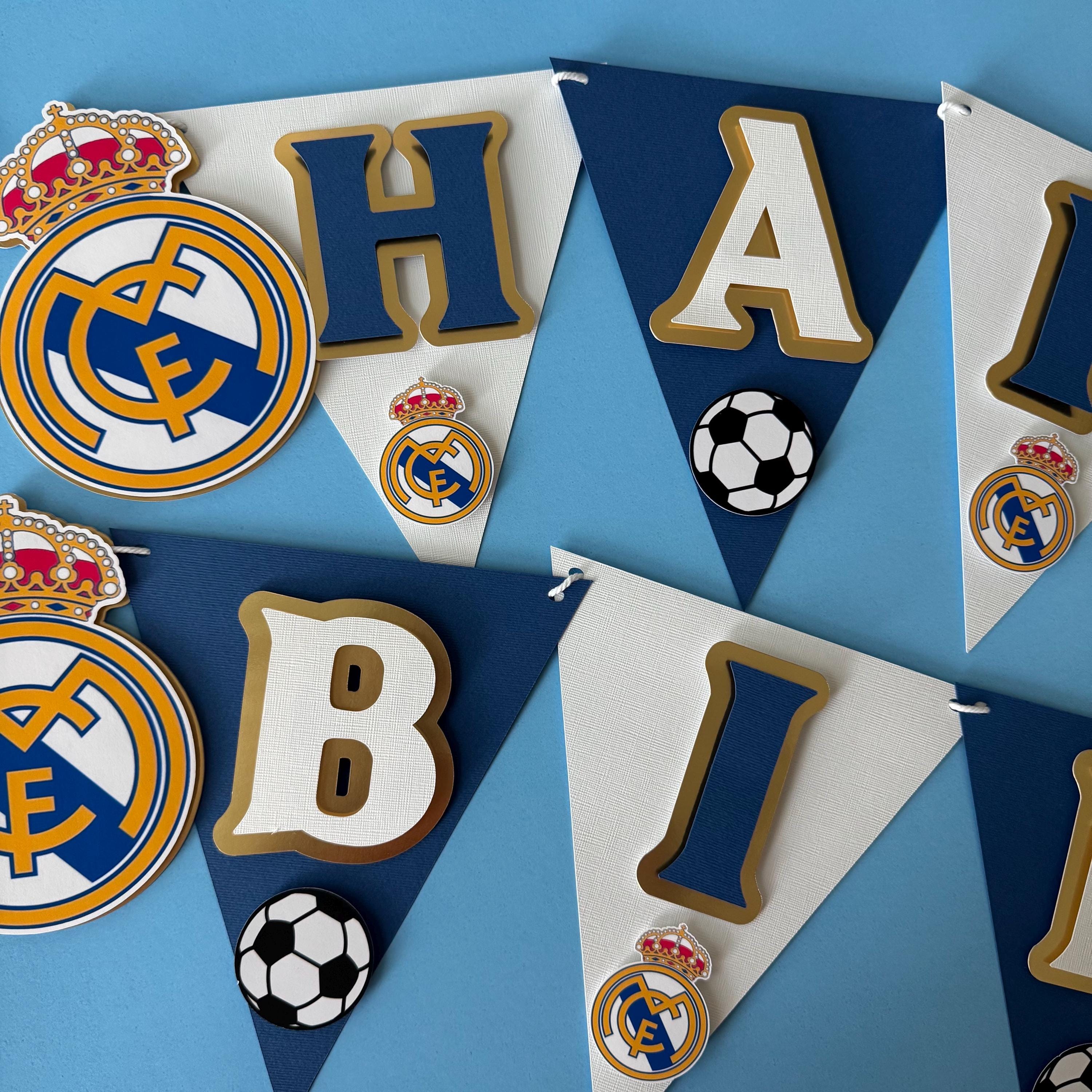 Sports Real Madrid Happy Birthday Banner, Soccer Banner, Sports Soccer ...