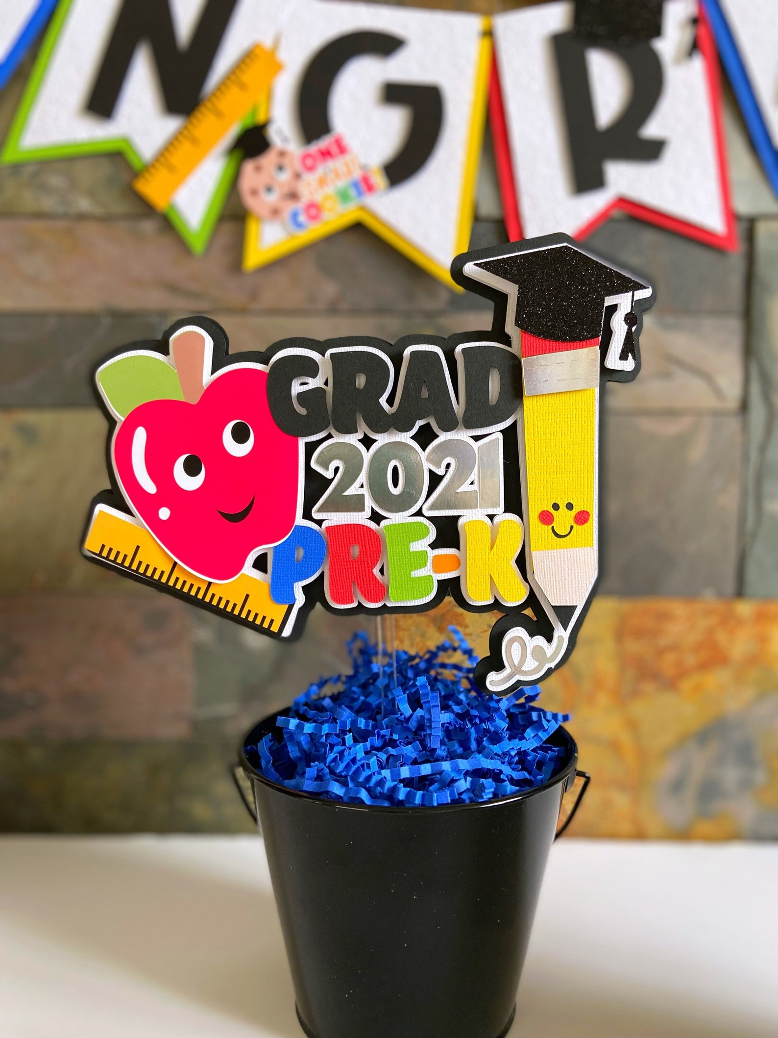 Pre Kindergarten Graduation Cake Topper Kindergarten Graduation Theme ...