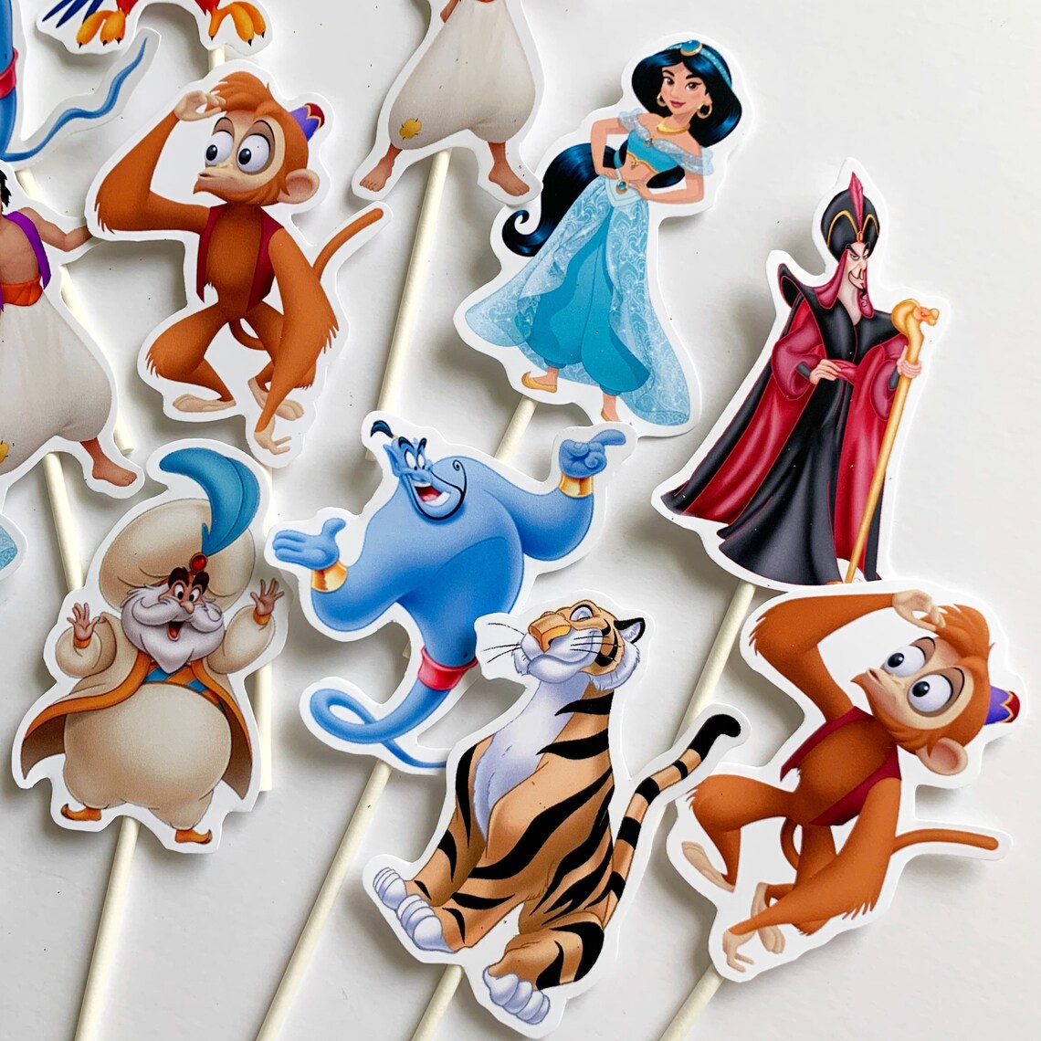 Aladdin Cupcake Toppers Aladdin Jasmine Party Decorations - Etsy