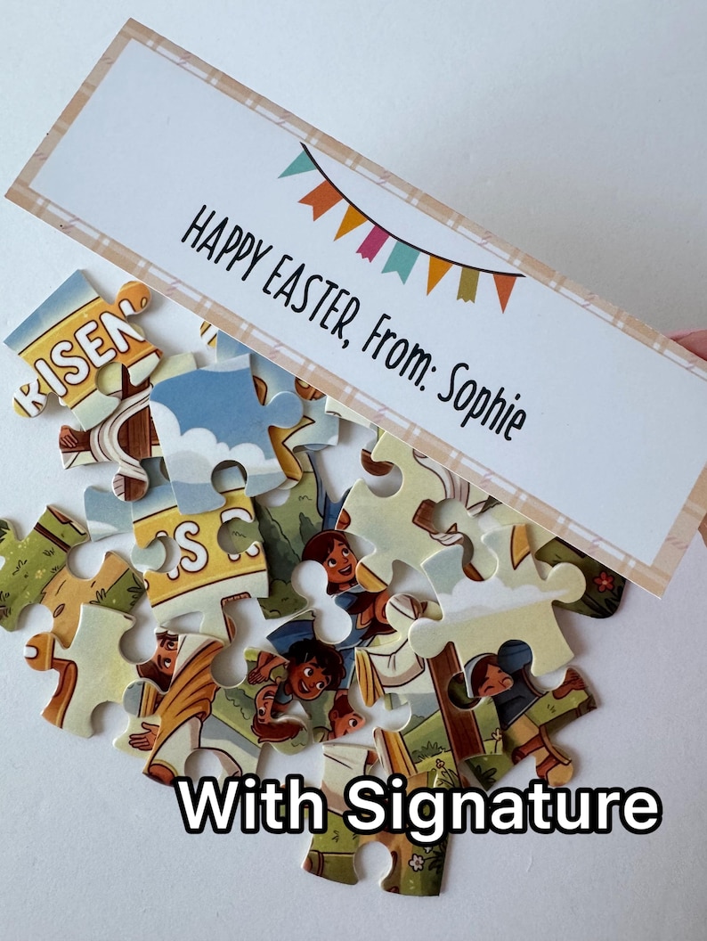 Christian Easter Puzzle for Kids, He is Risen Puzzle, Easter Basket ...