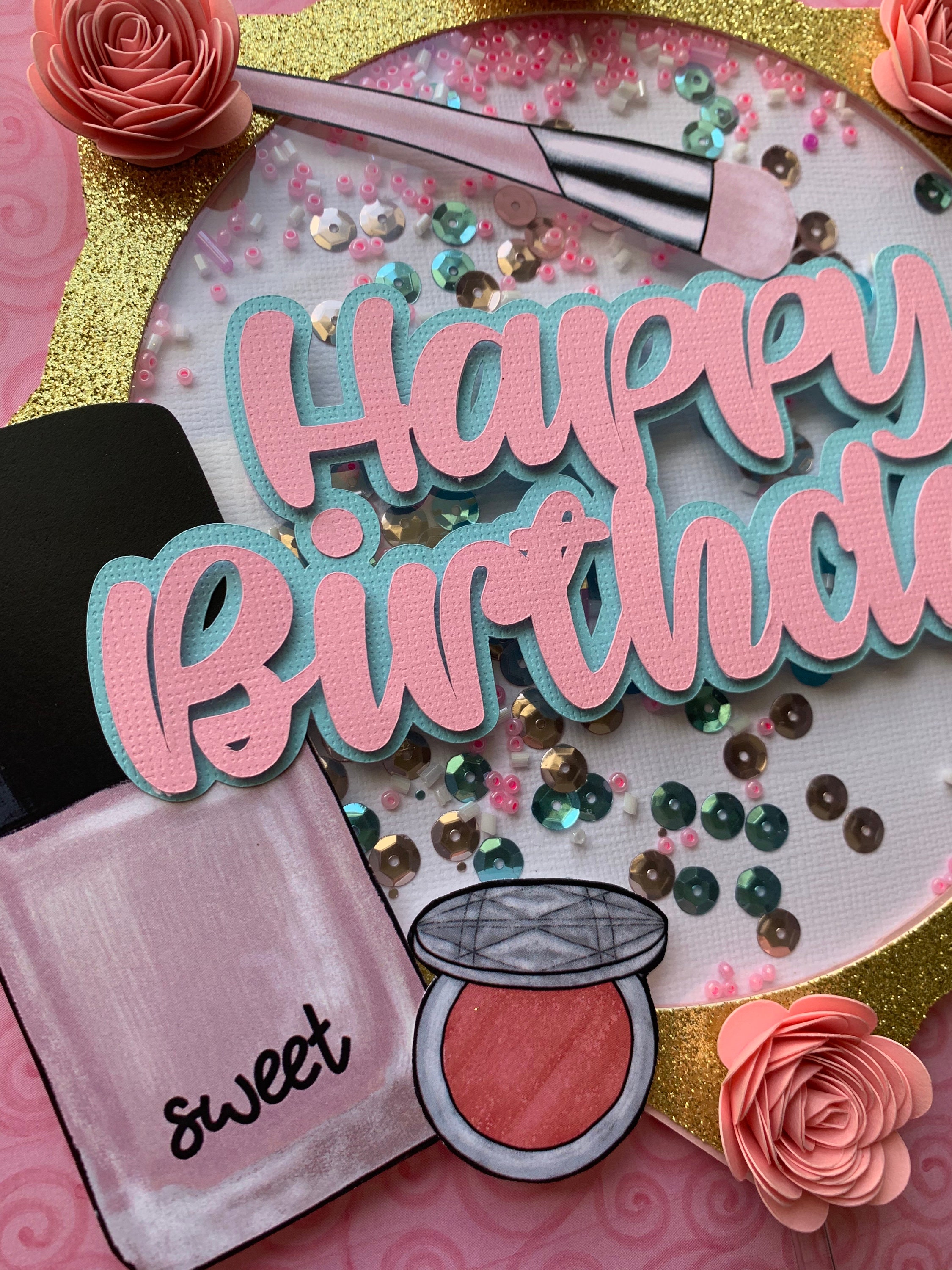 Makeup Birthday Cake Topper: Spa Glam Party Decor - Etsy