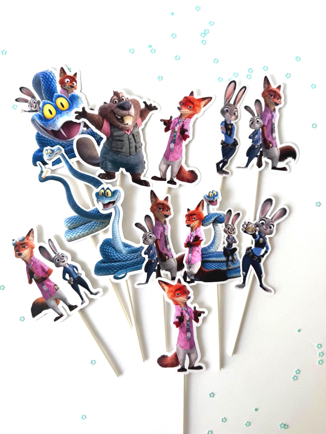 Zootopia 2 Cupcake Toppers, Zootopia Birthday Party Decorations ...