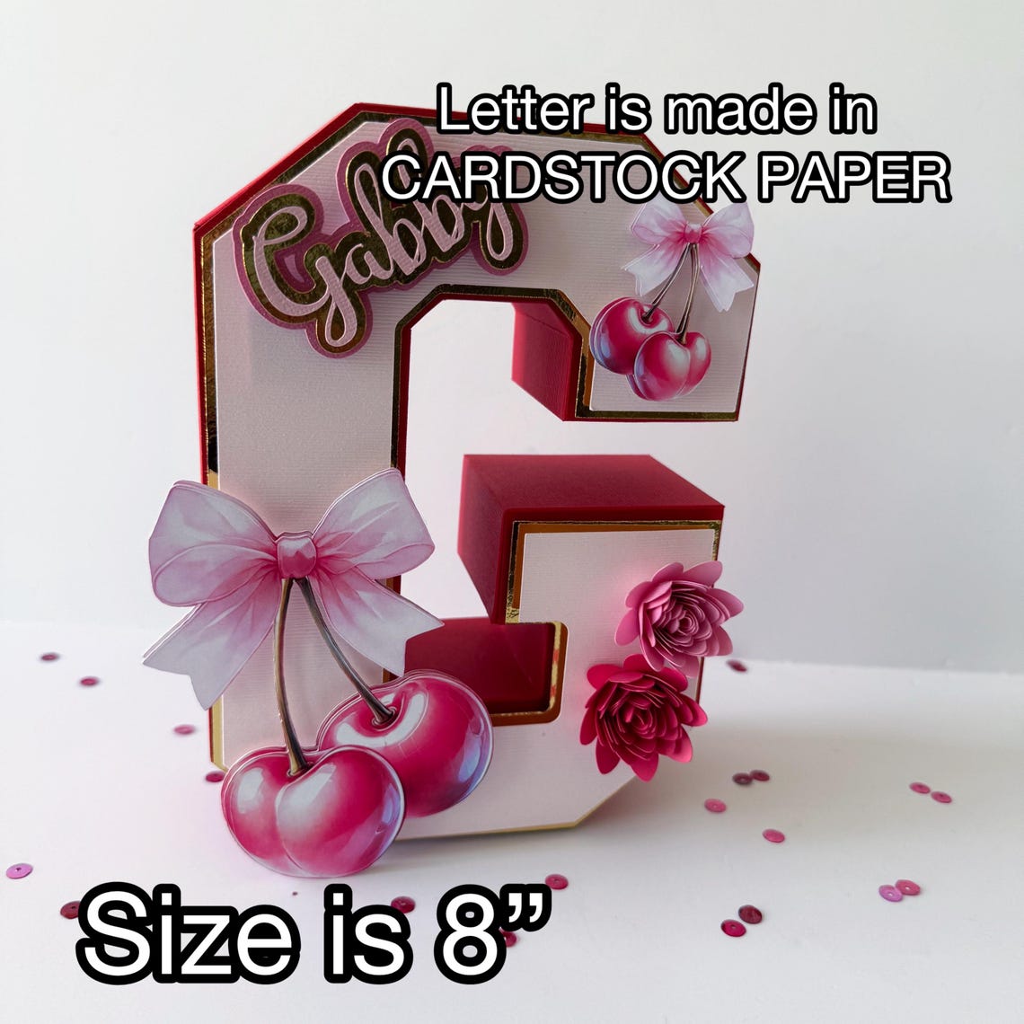 Coquette Cherry 3d Letter Cherry Theme Party Decorations Coquette Theme ...