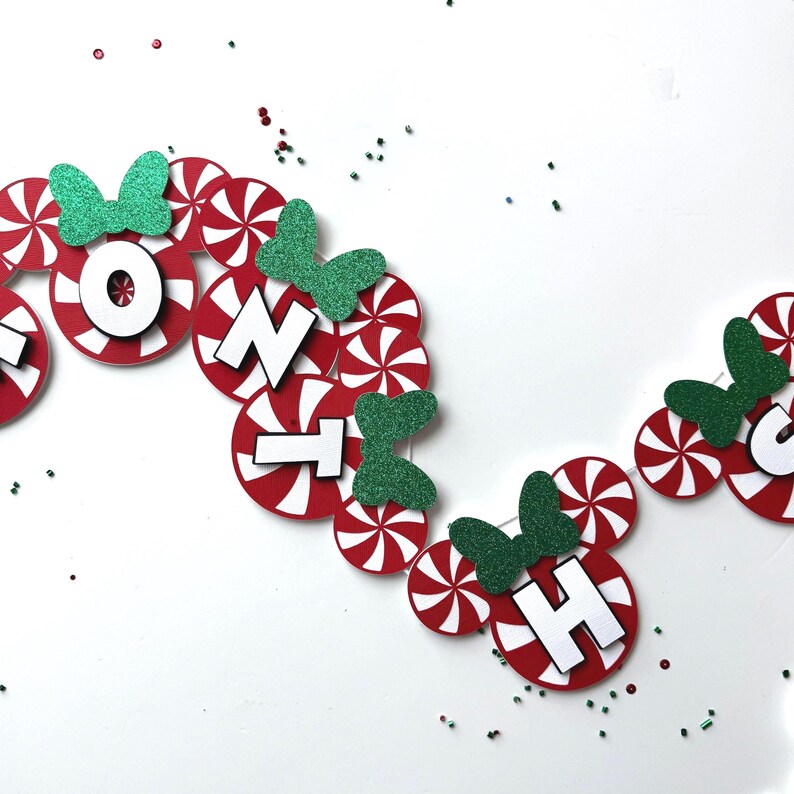 Mickey Mouse Peppermint Candy Banner, Red and White Peppermint Candy ...