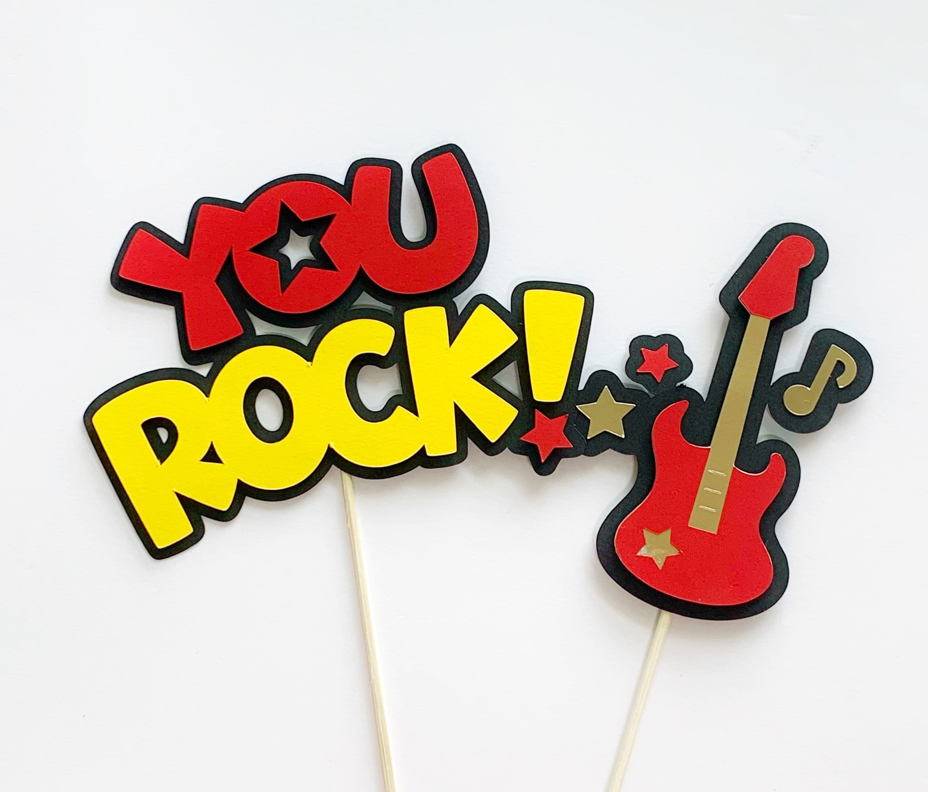 You Rock Centerpieces, Music Party Centerpiece Die Cuts, Rock and Roll ...