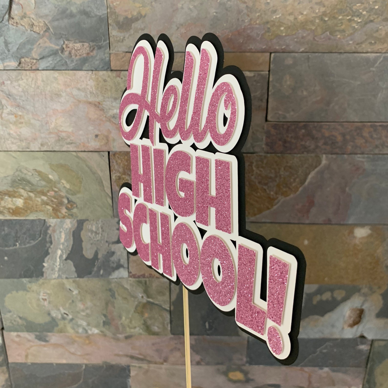 Middle School Graduation Cake Topper, Hello High School Cake Topper ...