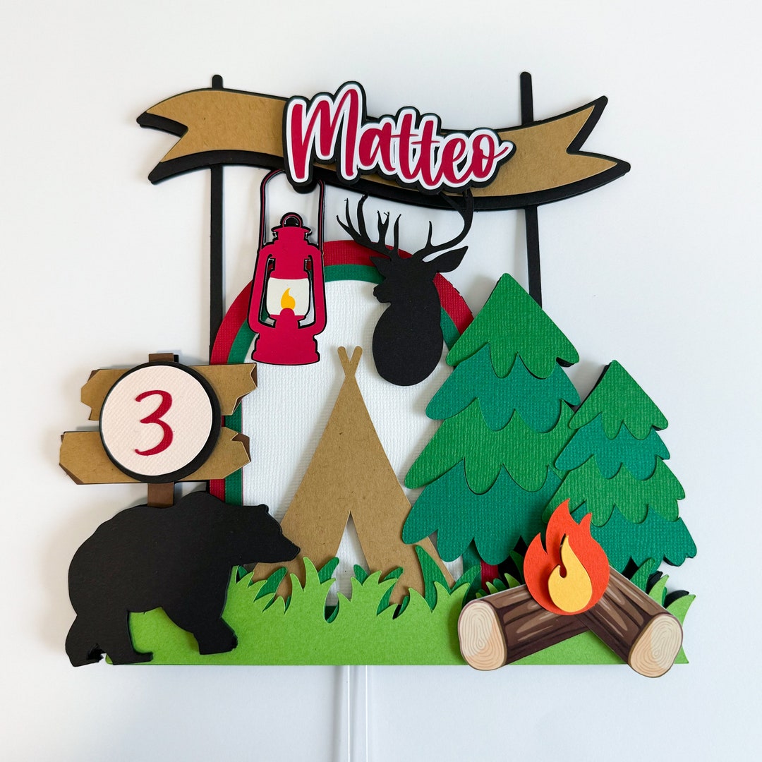 Lumberjack Cake Topper Woodland Theme Party Decorations Lumberjack ...