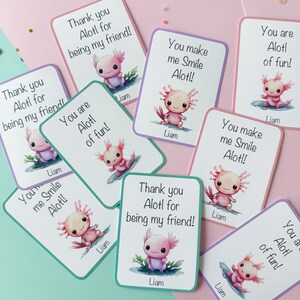 Axolotl Valentines Day Cards Axolotl Theme Valentines Classroom Cards ...