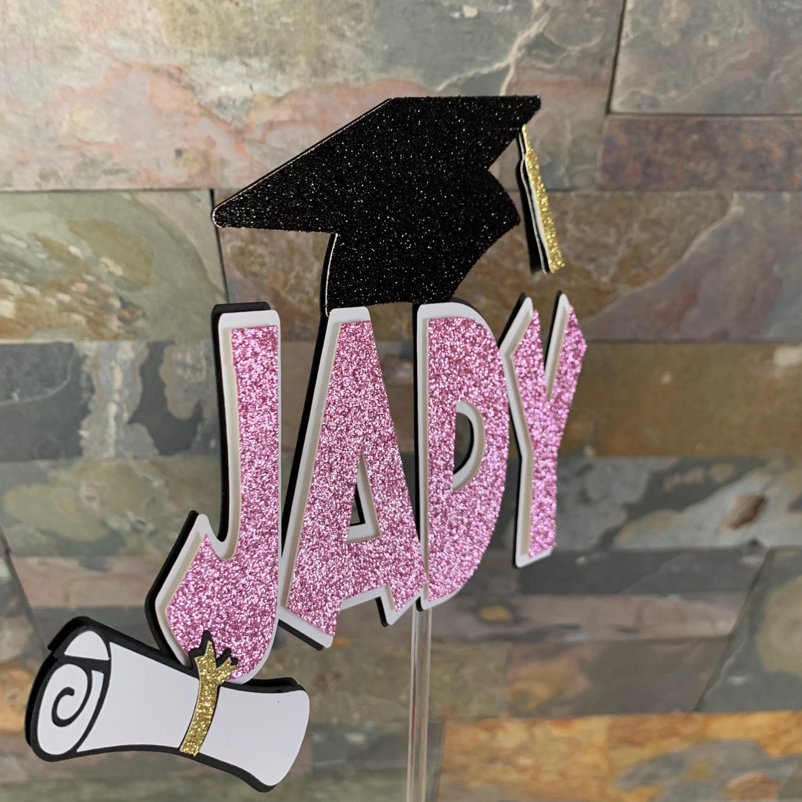 Graduation Cake Topper Custom Name Graduation Cake Topper - Etsy