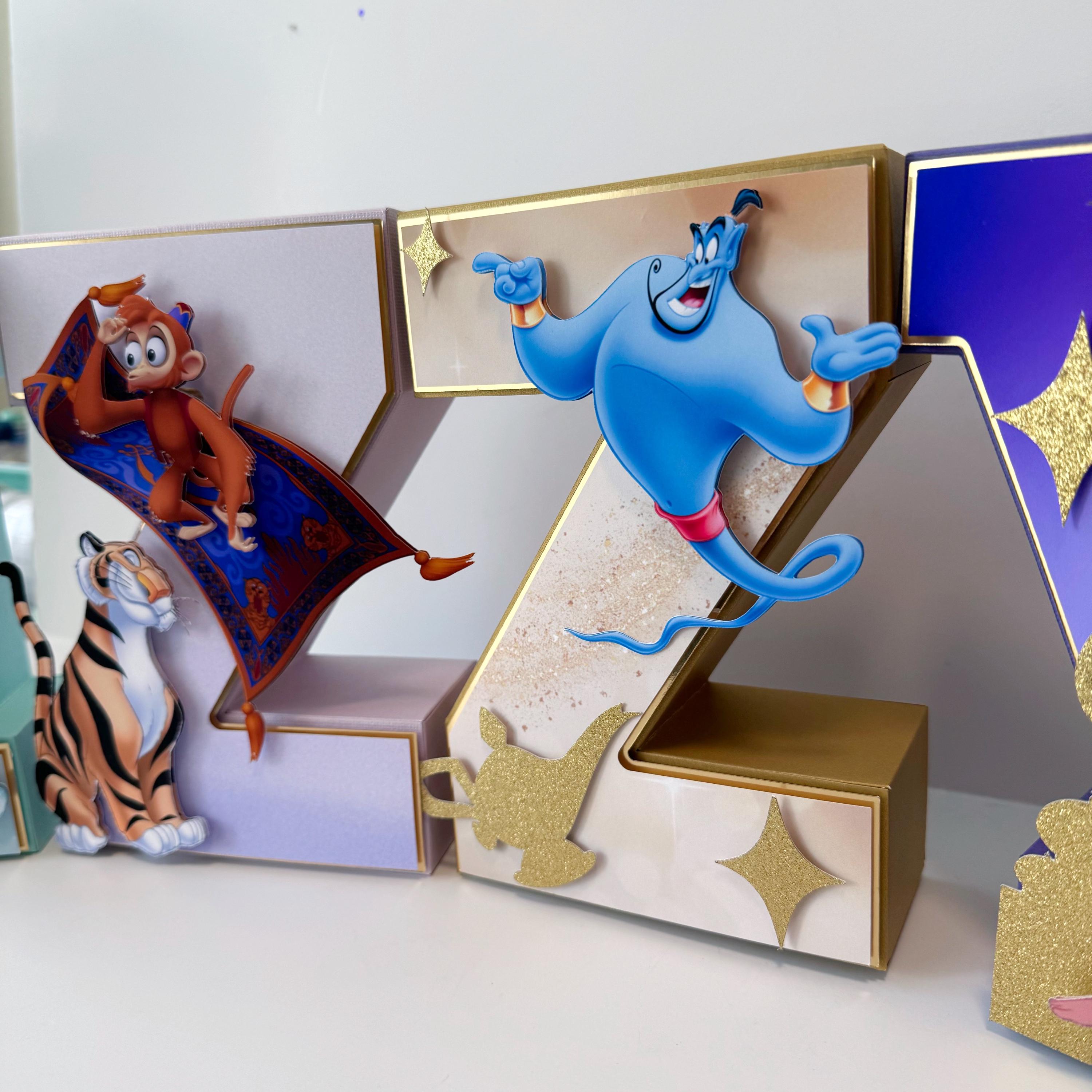 Aladdin 3D Letters Jasmine Theme Party Decorations Custom 3d Letter ...