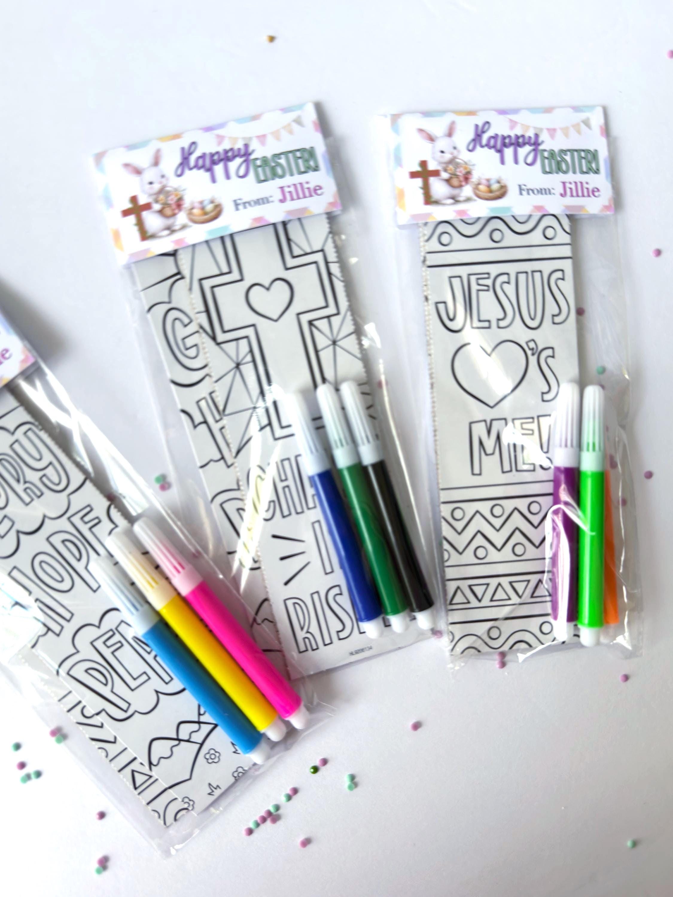Christian Easter Coloring Bookmark Kit for Kids Church Easter Favors ...