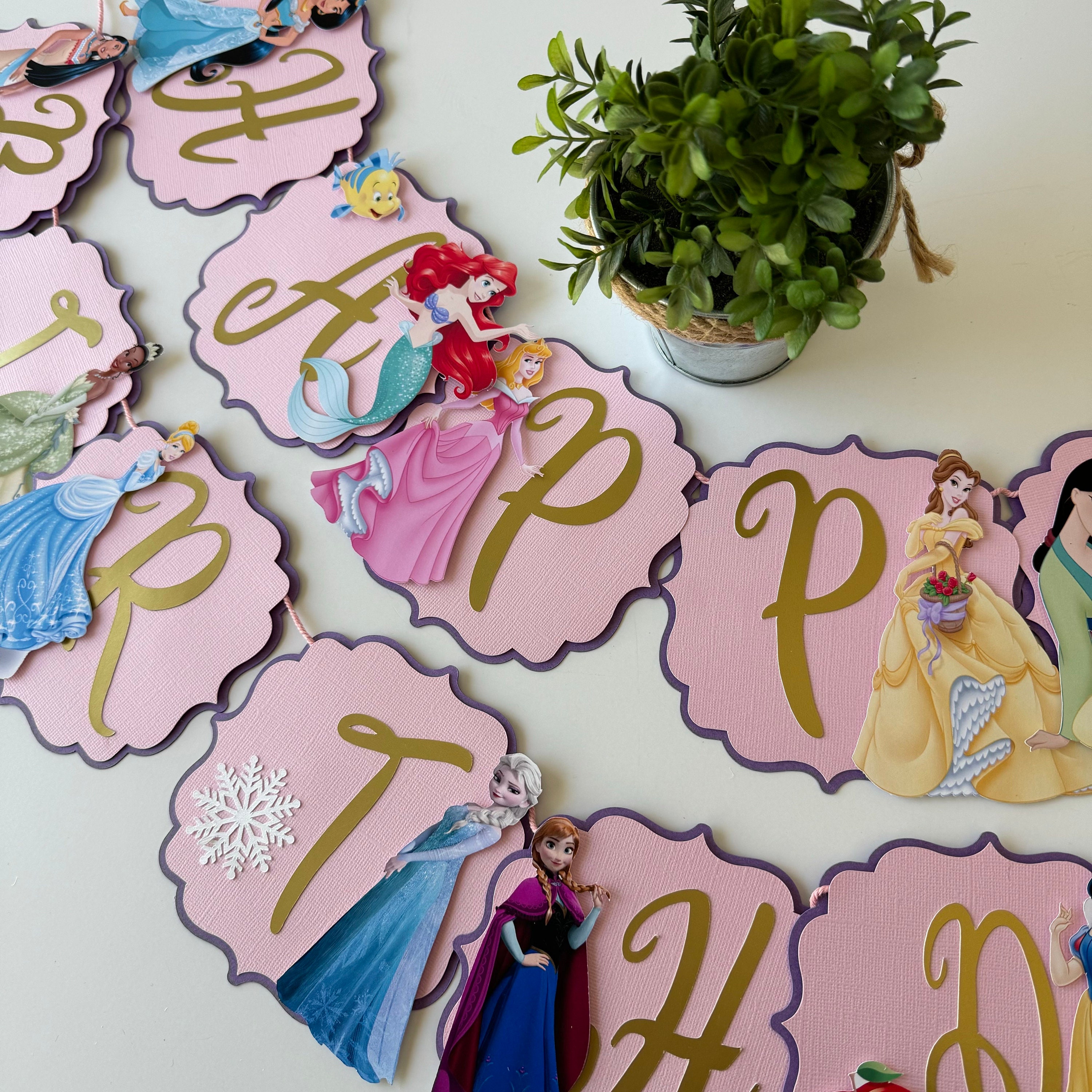 Disney Princesses Banner Princess Party Decorations Princess Theme ...