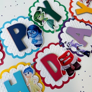 Inside Out Birthday Banner Inside Out Party Decorations Happy Birthday ...