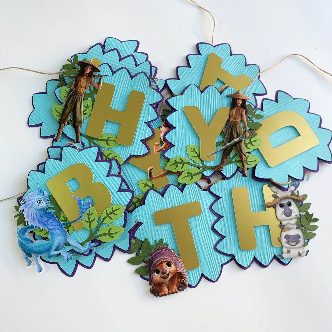 Raya and The Last Dragon Happy Birthday Banner Raya Birthday - Etsy España