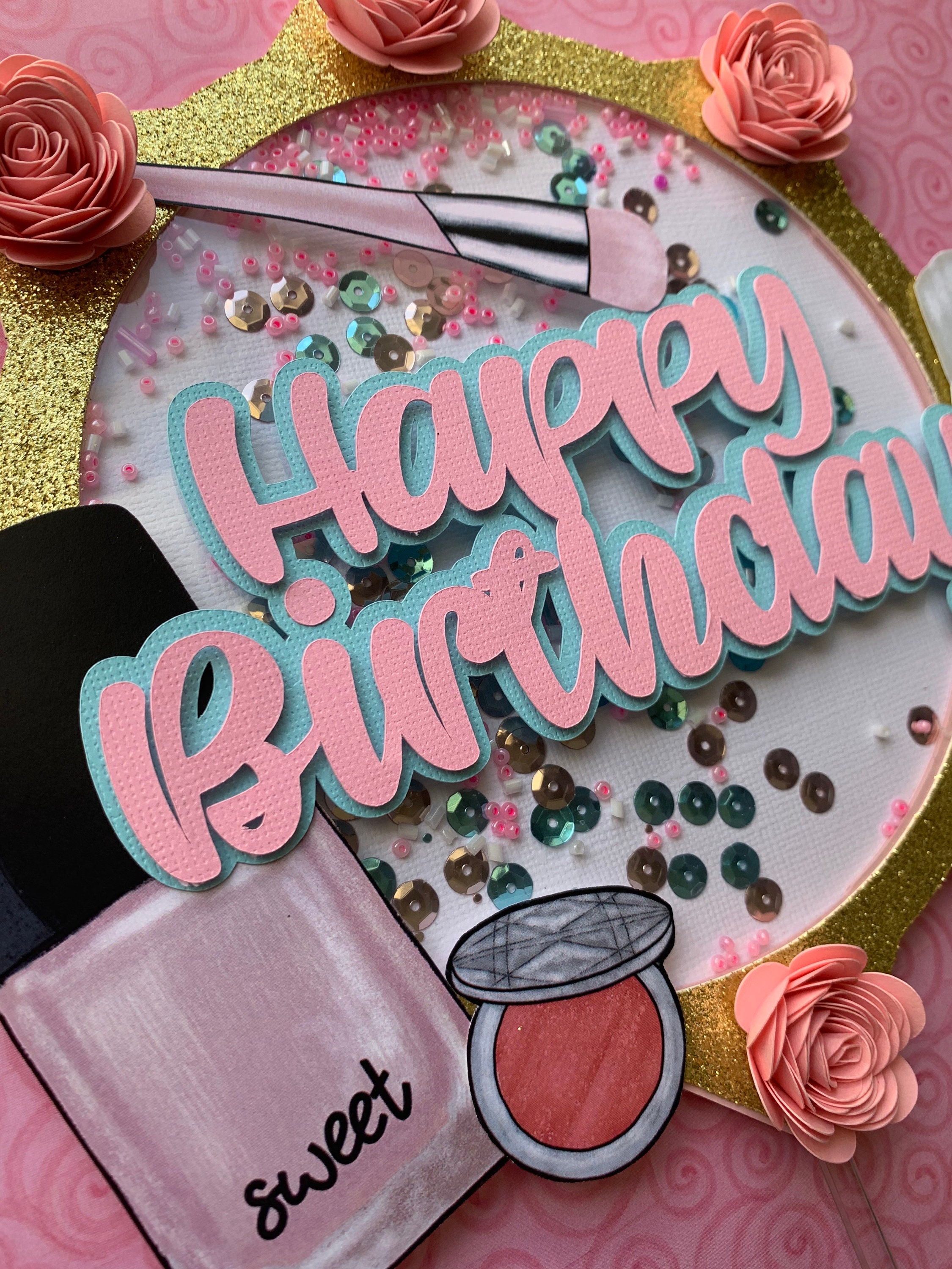 Makeup Birthday Cake Topper: Spa Glam Party Decor - Etsy