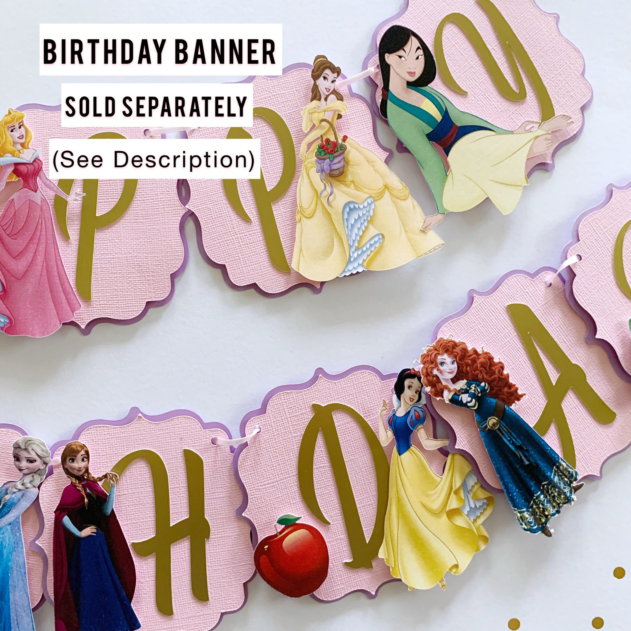 Princess Cake Topper Princess Theme Party Decorations Princess Birthday ...
