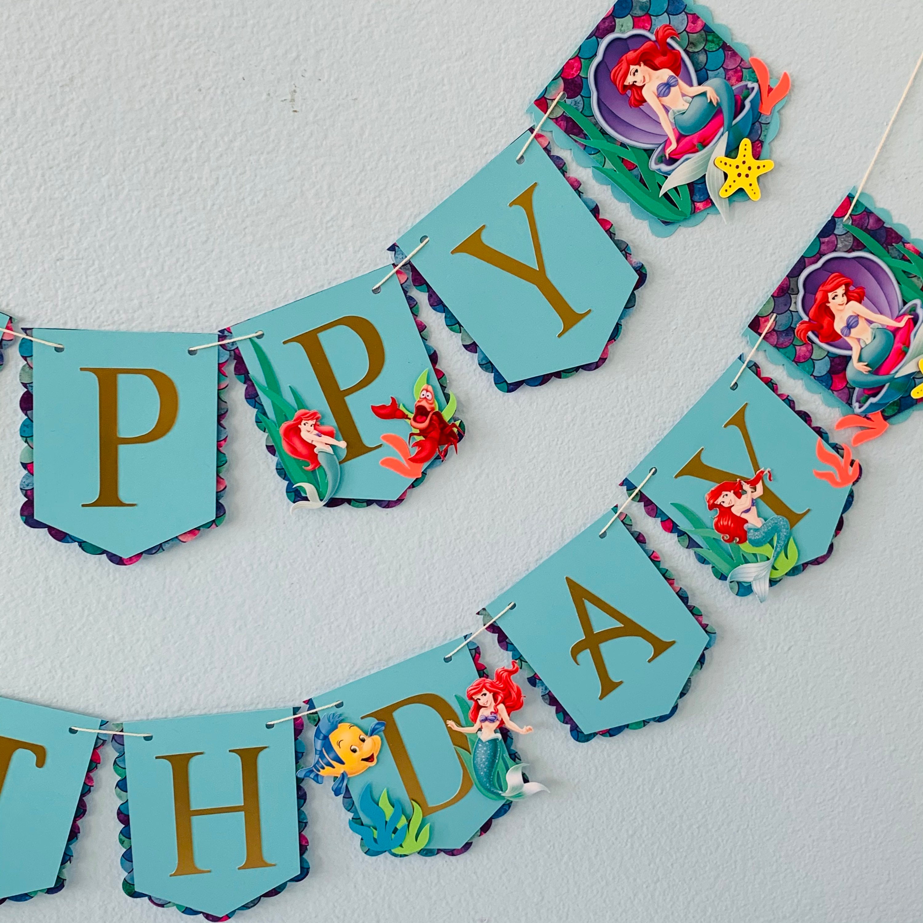 Little Mermaid Birthday Banner Little Mermaid Birthday Party | Etsy