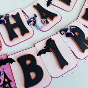 Pink Halloween Ghost Birthday Banner Halloween Party Decorations Pink ...