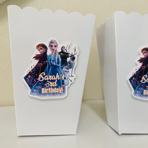 Frozen Popcorn Boxes, Frozen Party Decorations, Frozen Personalized ...