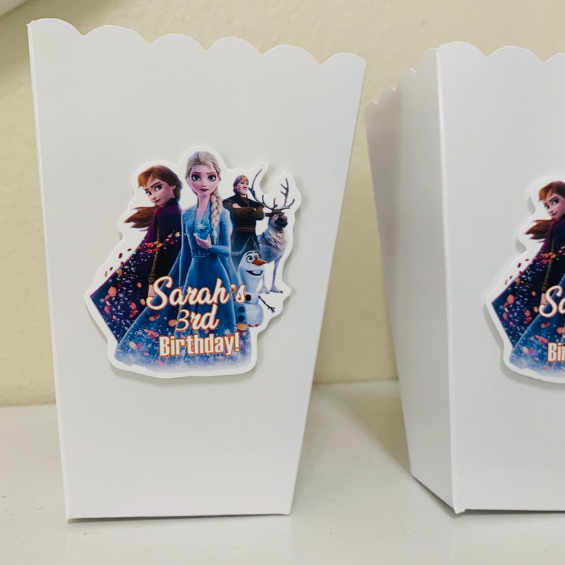 Frozen Popcorn Boxes Frozen Party Decorations Frozen - Etsy