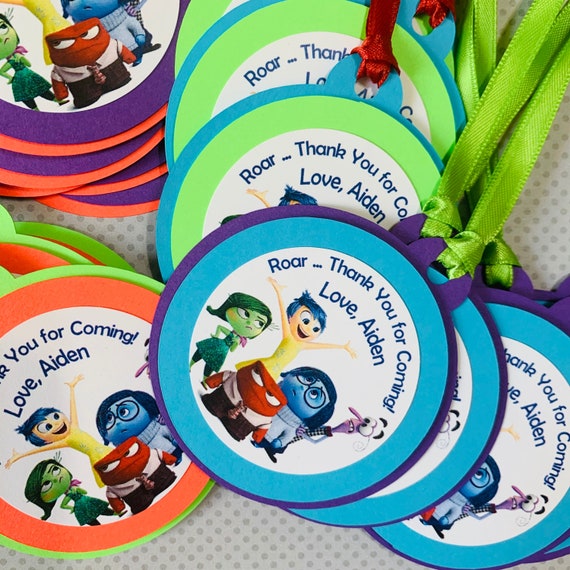 Inside Out Favor tags, Inside Out party decorations, Inside Out thank ...