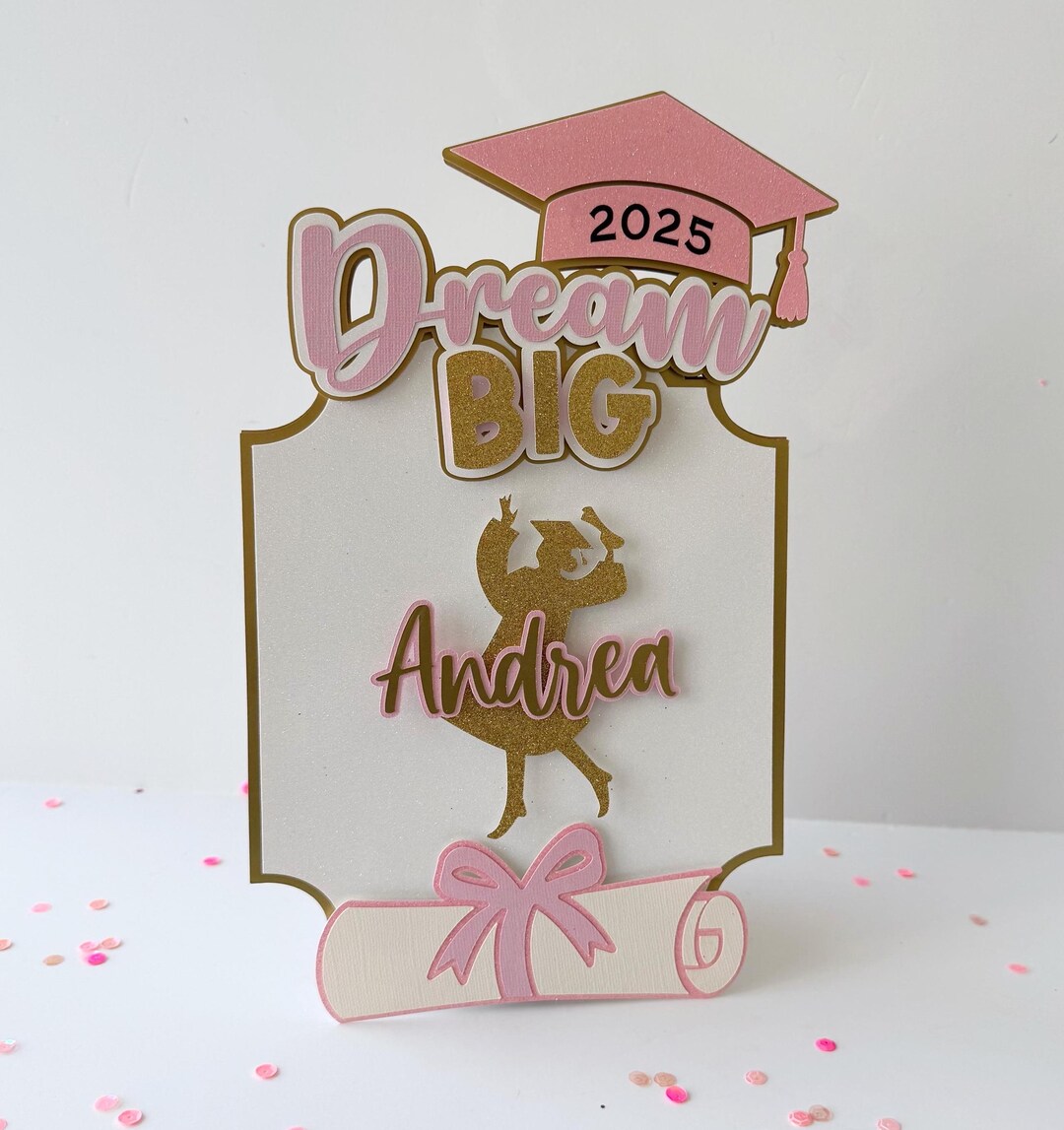 Graduation Sign 2025 Dream Big Photo Prop Graduation Theme Personalized ...