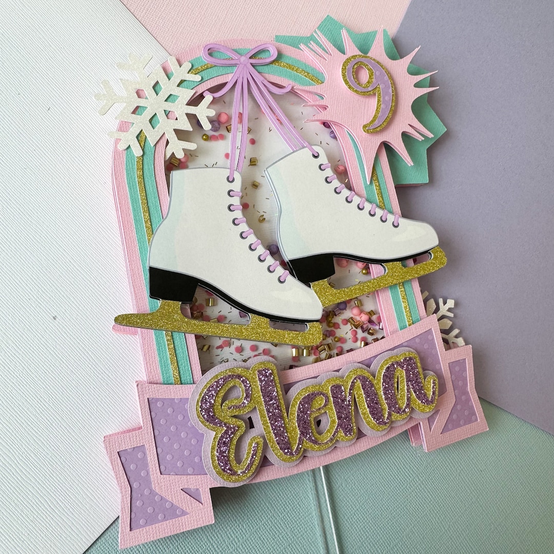 Ice Skating Cake Topper Ice Skating Theme Party Skating Party ...