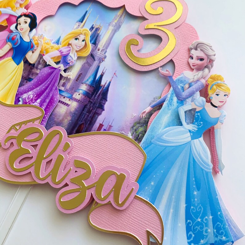 Princess Cake Topper Princess Theme Party Decorations Princess Birthday ...