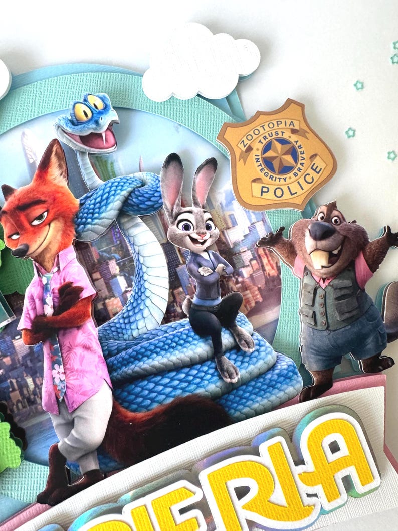 Zootopia 2 Cake Topper, Zootopia Theme Party Decorations, Zootopia ...