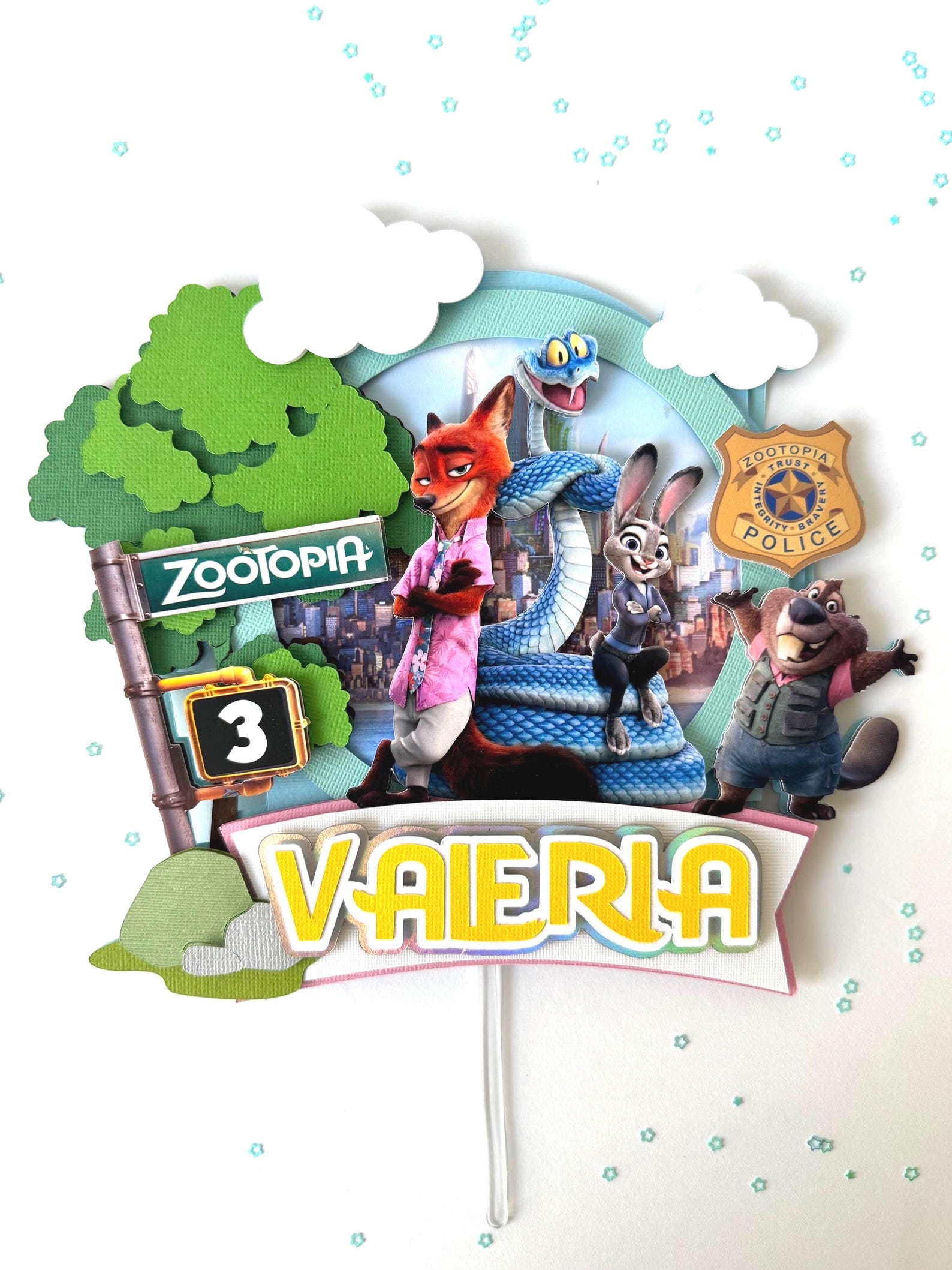 Zootopia 2 Cake Topper, Zootopia Theme Party Decorations, Zootopia ...